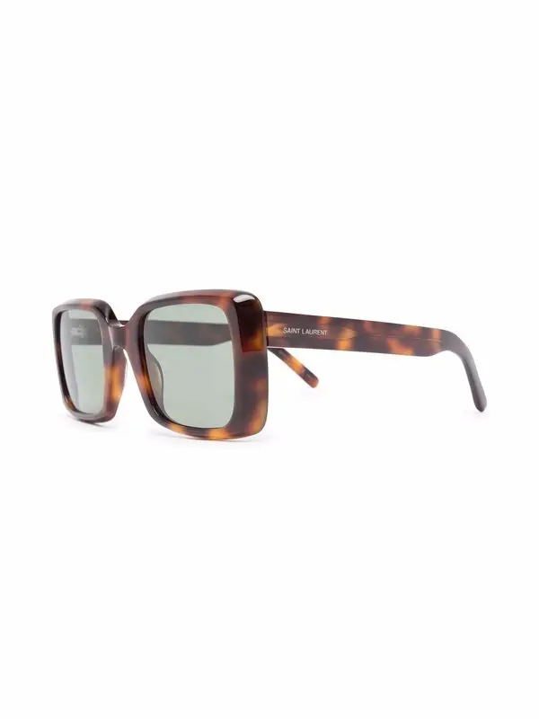 Saint Laurent Tortoiseshell Oversize-frame Sunglasses - Brown