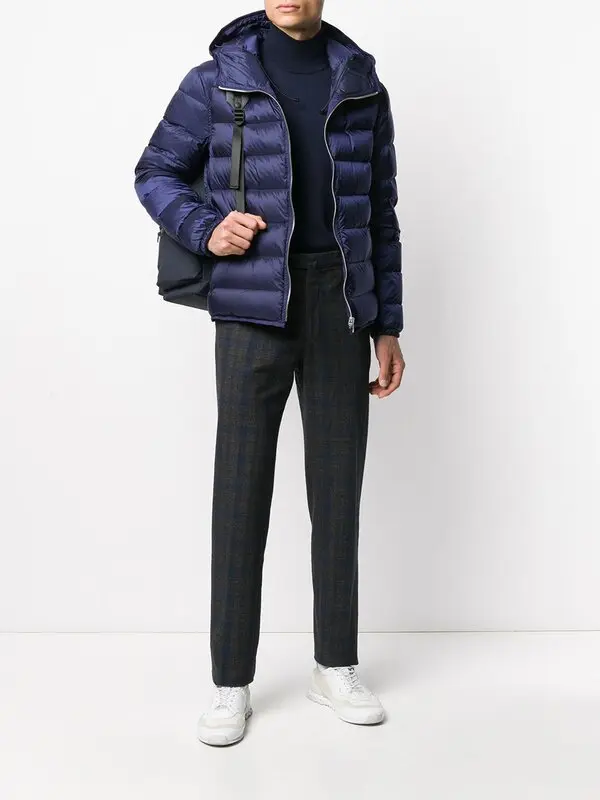 TEN C Quilted Puffer Jacket - Blue