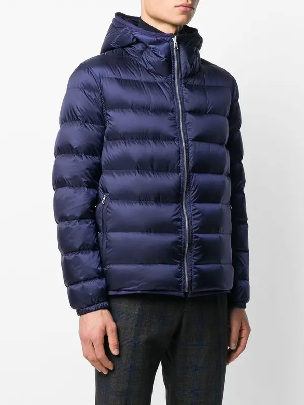 TEN C Quilted Puffer Jacket - Blue