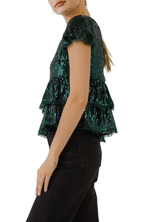 Endless Rose Sequin Babydoll Top