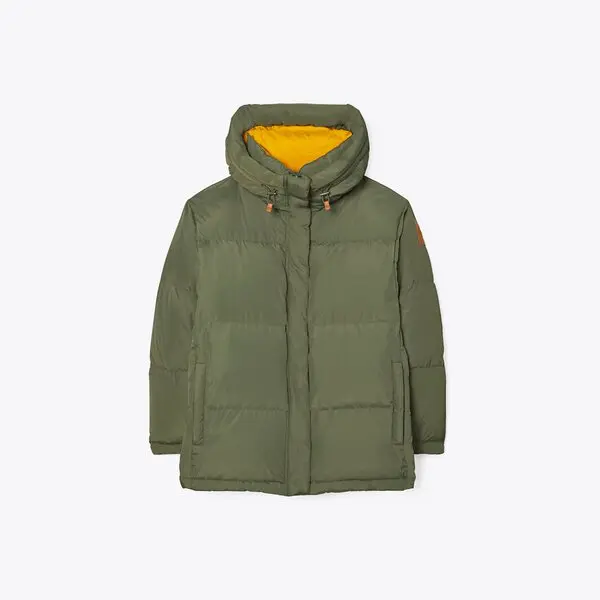 Tory Burch Oversized Hooded Down Jacket