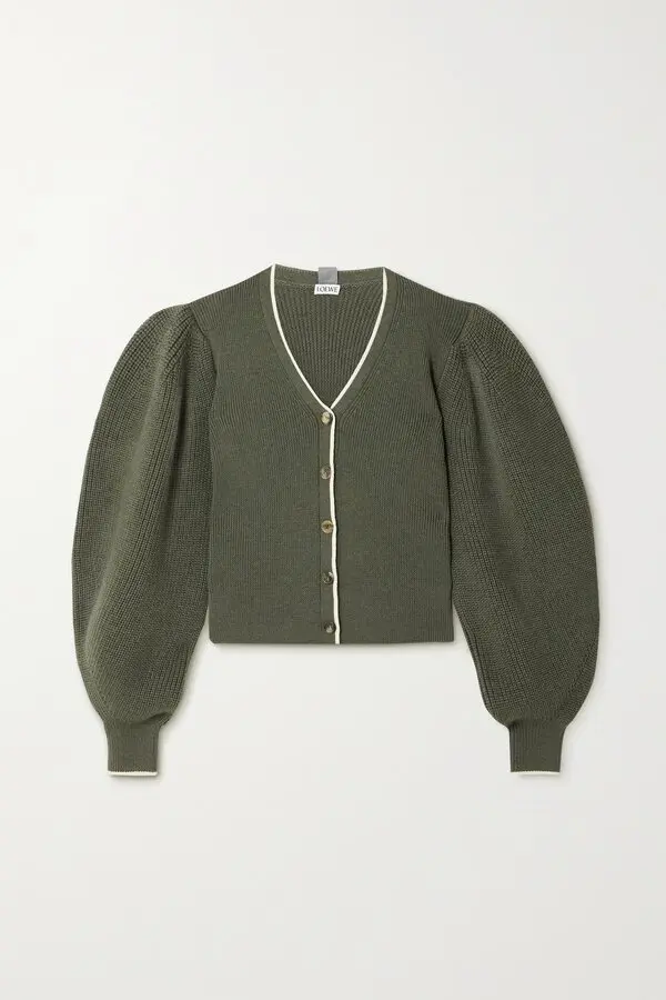 Loewe Ribbed Wool-blend Cardigan
