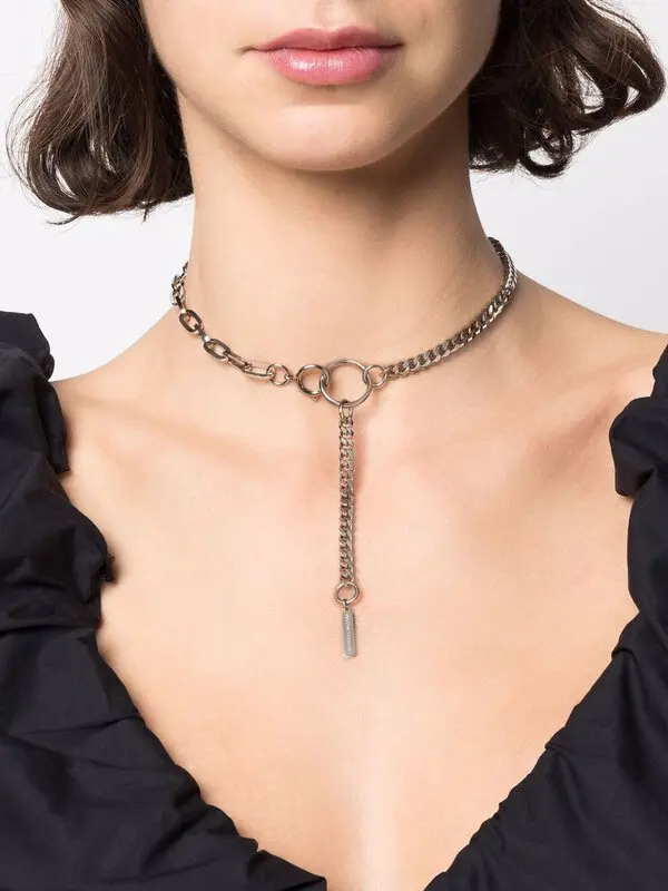 Justine Clenquet Hari Choker Necklace - Silver | Editorialist