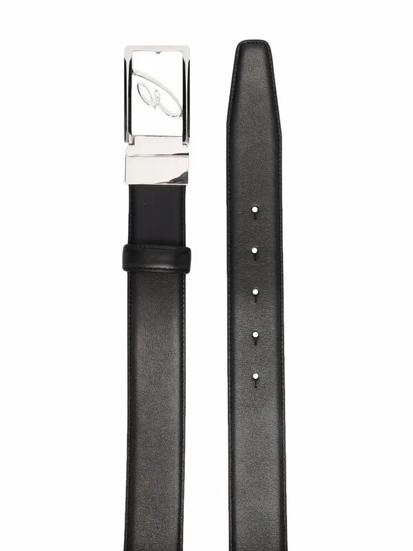 Brioni Logo-plaque Leather Belt