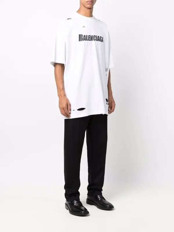 Balenciaga Caps Destroyed Flatground In White - 40% Off | Editorialist