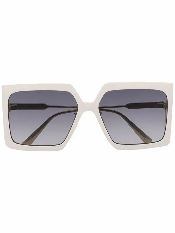 Dior Solar Oversized-Frame Sunglasses - White | Editorialist display picture 2