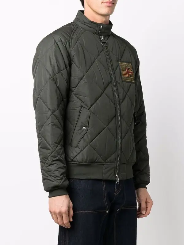 BARBOUR INTERNATIONAL Logo-patch Zip-up Quilted Jacket