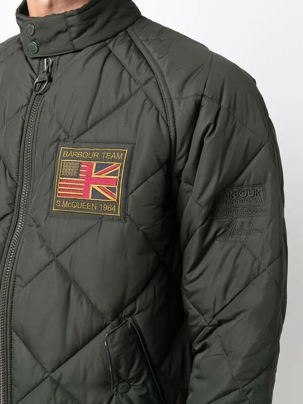 BARBOUR INTERNATIONAL Logo-patch Zip-up Quilted Jacket