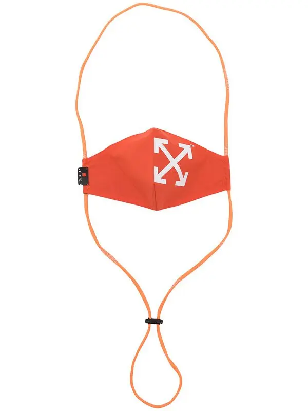Off-White Arrows-print Face Mask - Orange