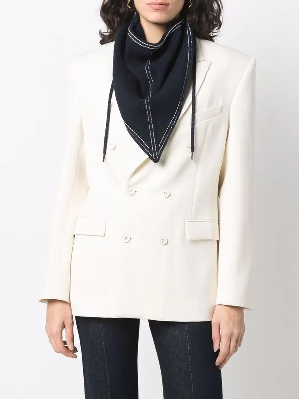 BARRIE Draped-strap Cashmere Foulard