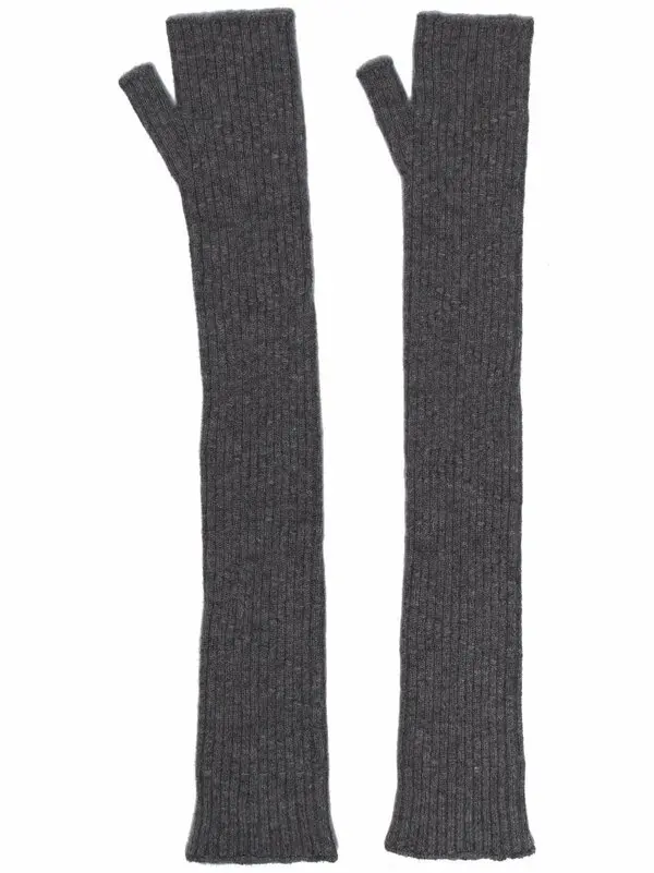 BARRIE Cashmere Fingerless Gloves - Grey