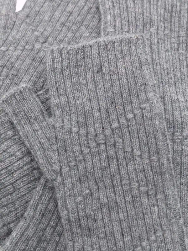 BARRIE Cashmere Fingerless Gloves - Grey