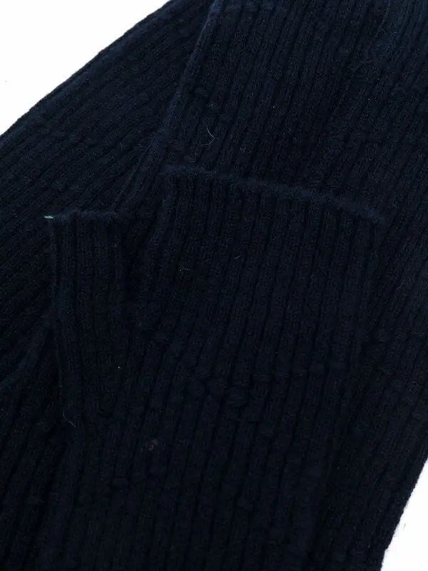 BARRIE Cashmere Fingerless Gloves - Blue