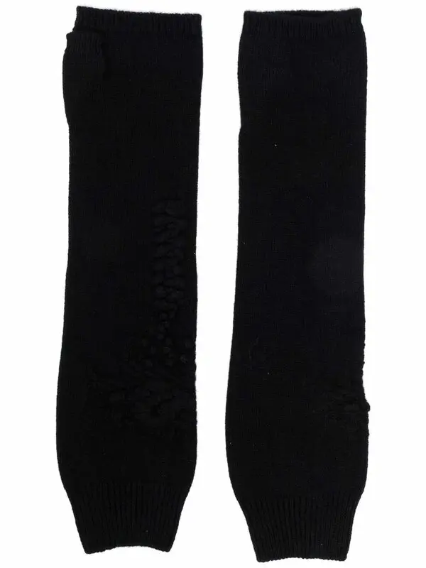 BARRIE Cashmere Mittens - Black