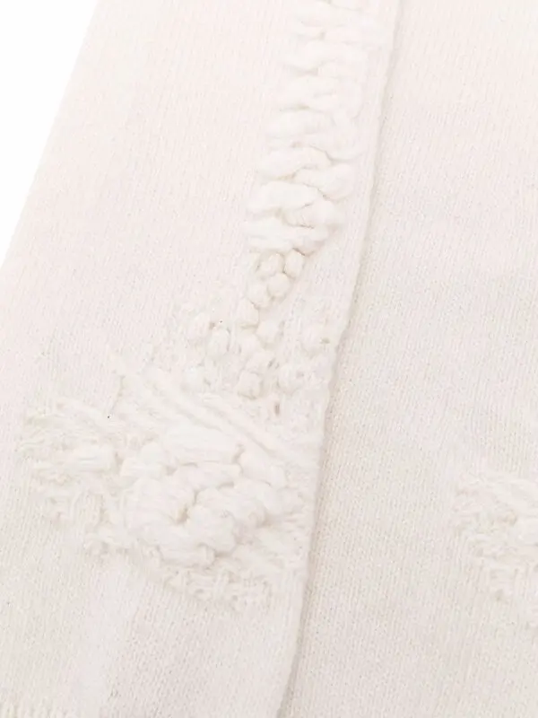 BARRIE Cashmere Mittens - White