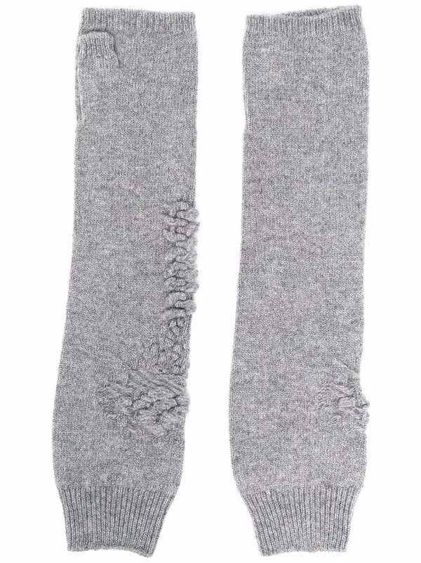 BARRIE Cashmere Mittens - Grey