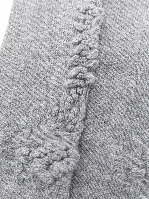 BARRIE Cashmere Mittens - Grey