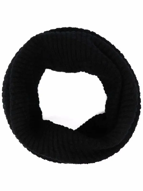 BARRIE Ribbed-knit Cashmere Snood - Black