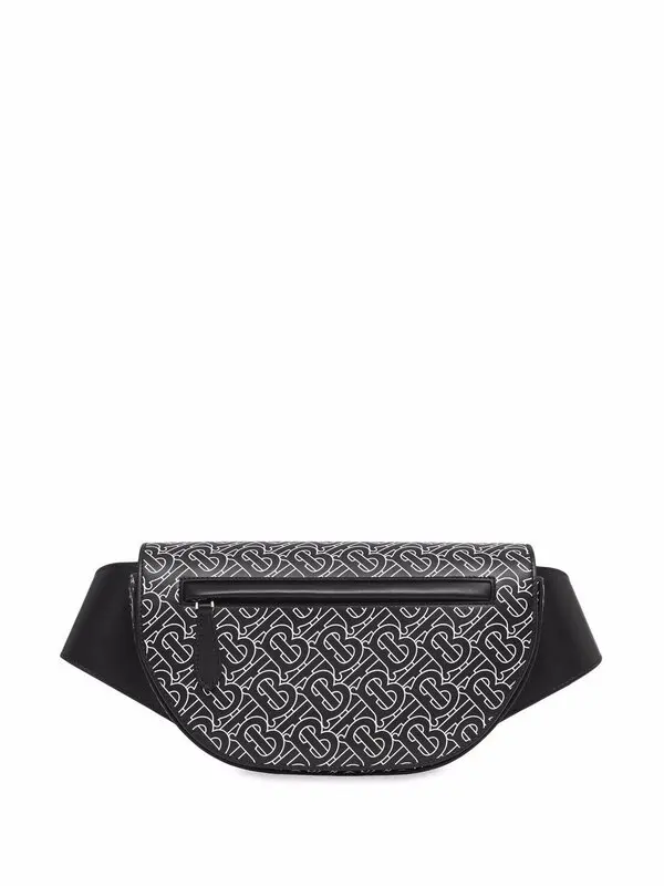 Burberry Olympia Tb Monogram-print Belt Bag - Black