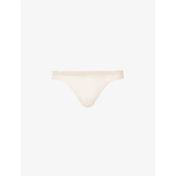 Calvin Klein Seductive Comfort Stretch-jersey Thong - Beechwood