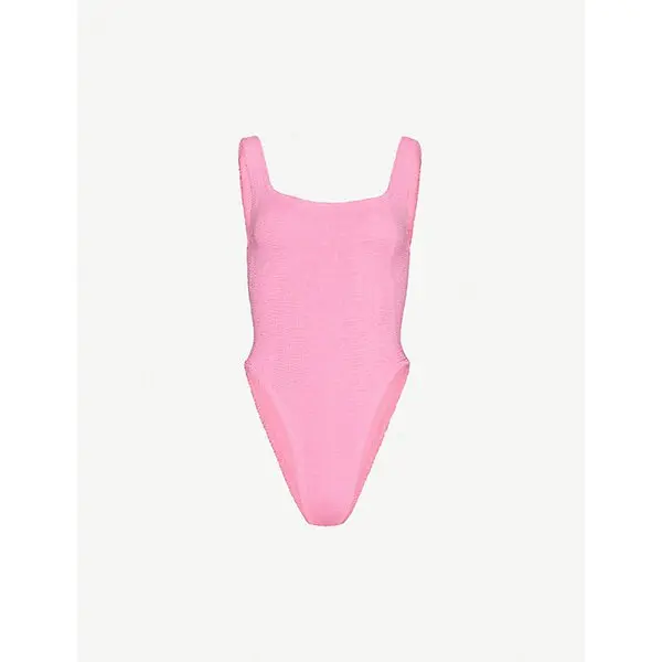 Hunza G Classic Seersucker Swimsuit - Bubblegum