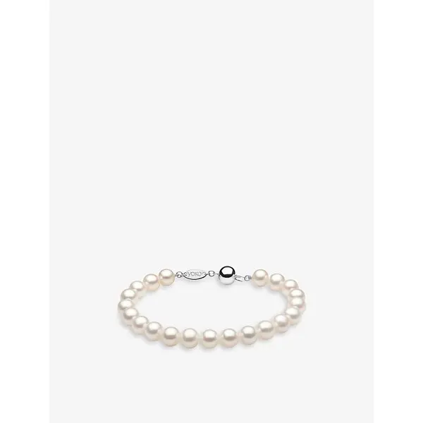 Yoko London Classic Freshwater Pearl Bracelet - White Gold