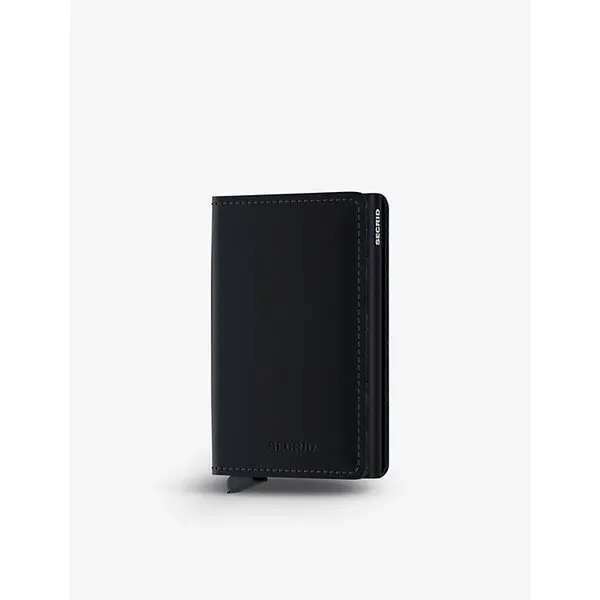 SECRID Slimwallet Matte Leather And Aluminium Cardholder - Black