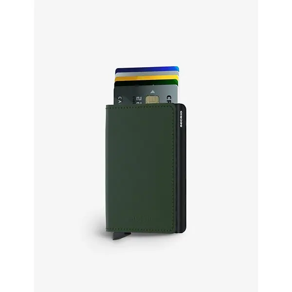 SECRID Orginal Miniwallet Logo-embossed Leather Wallet - Green