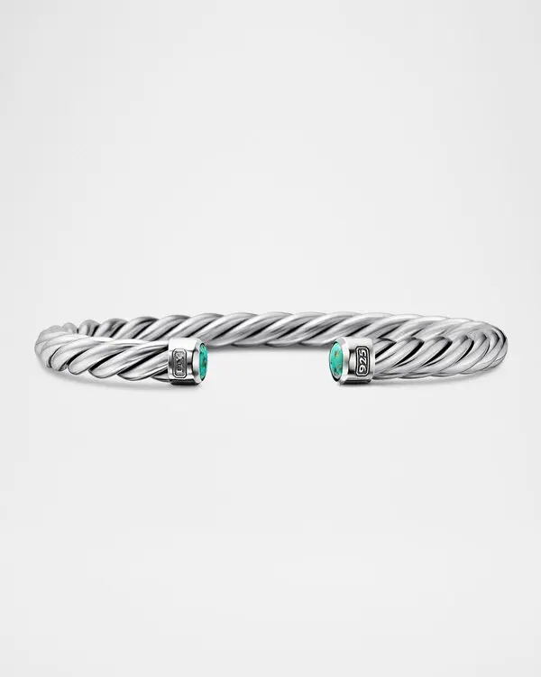 David Yurman Cable Cuff Bracelet - Turquoise