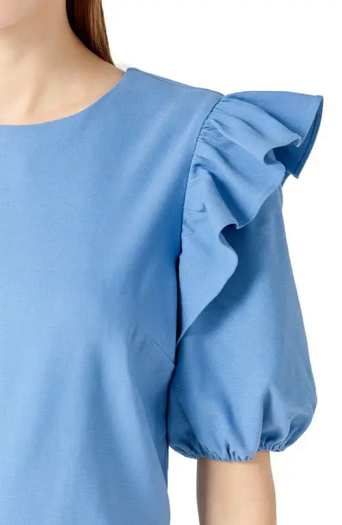 English Factory Puff Sleeve Romper