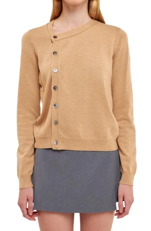Endless Rose Double Placket Asymmetric Cardigan