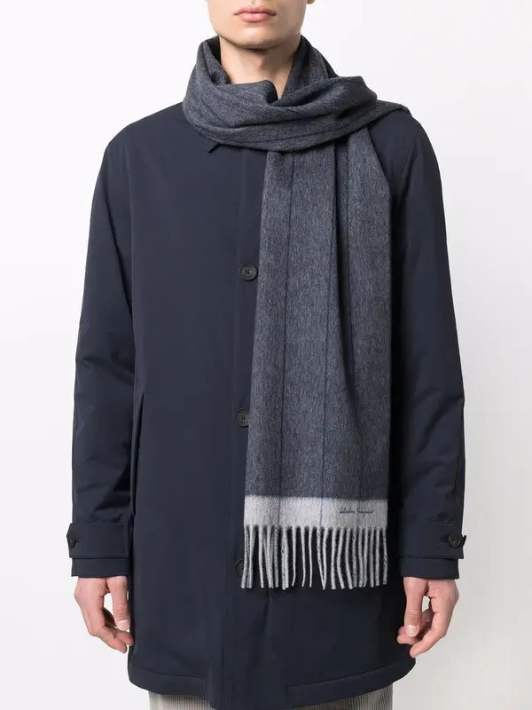 FERRAGAMO Embroidered Logo Scarf