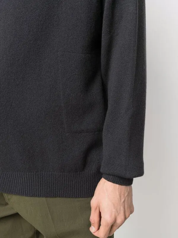 Malo Ribbed-knit Hooded Sweatshirt - Black