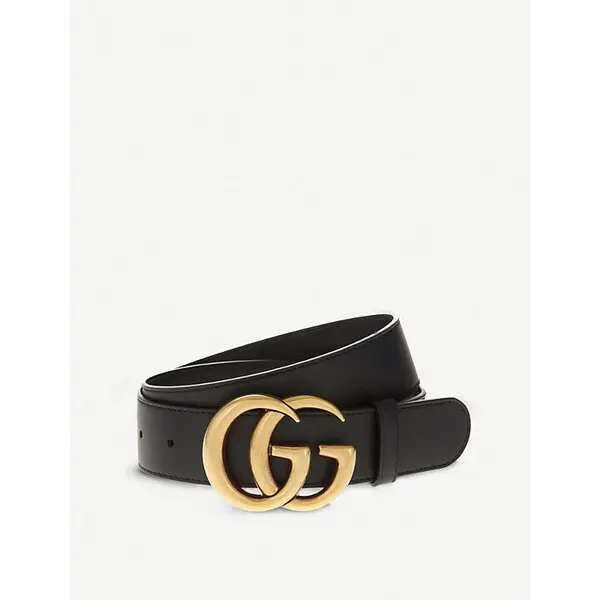 Gucci Double G Leather Belt - Nero | Editorialist display picture 2