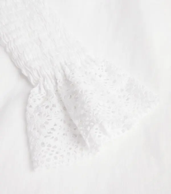 Sleeper Linen Opera Midi Dress - White | Editorialist