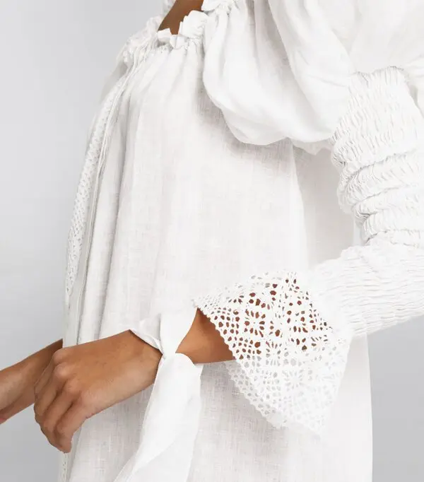 chinese dress ladies Atlanta Linen Dress with Rose Detail in Roses – Sleeper main image 1