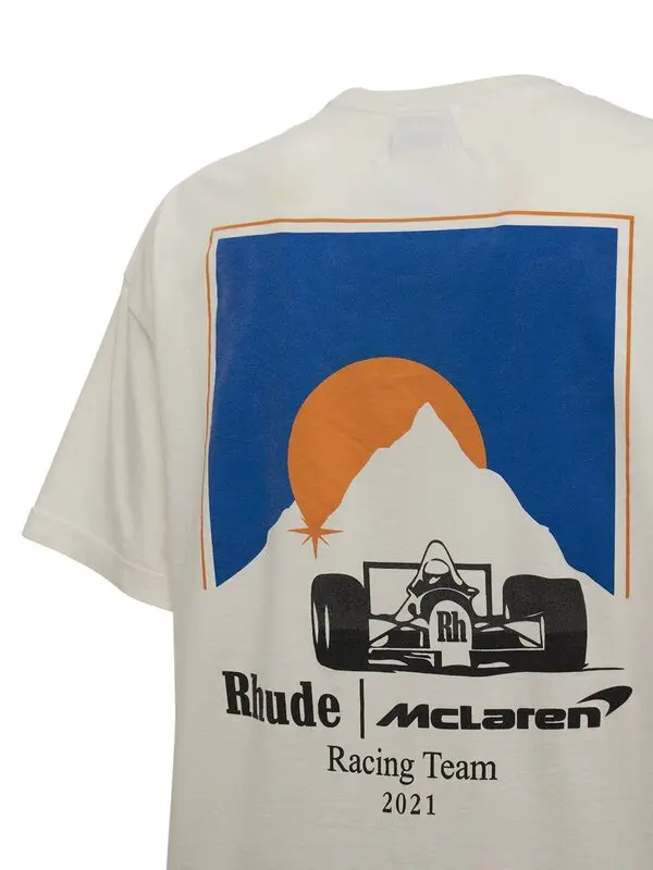 Rhude X Mclaren Moonlight Racer T-Shirt In White - 25% Off