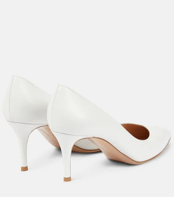 GIANVITO ROSSI 70 Leather Pumps - White