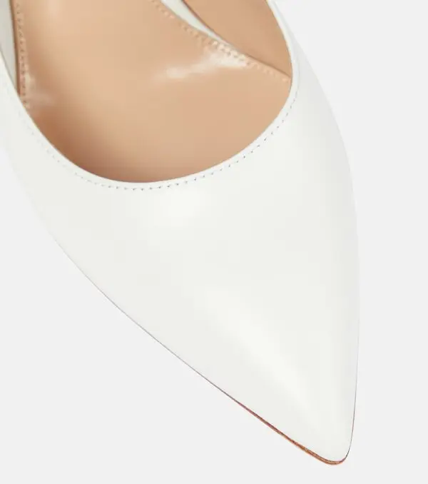 GIANVITO ROSSI 70 Leather Pumps - White