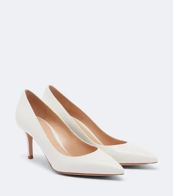 GIANVITO ROSSI Leather Pumps - White