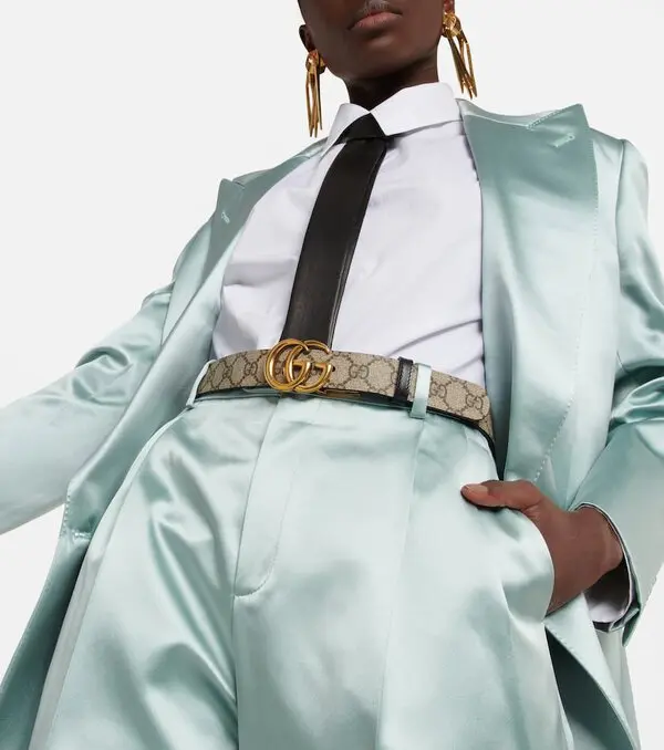 Gucci Reversible Gg Supreme Canvas Belt