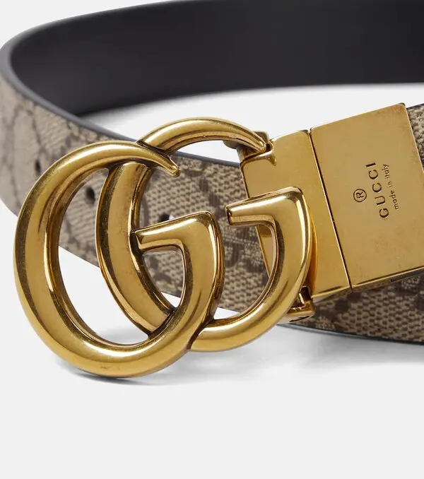 Gucci Reversible Gg Supreme Canvas Belt