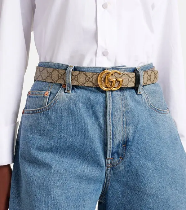 Gucci Reversible Gg Supreme Canvas Belt