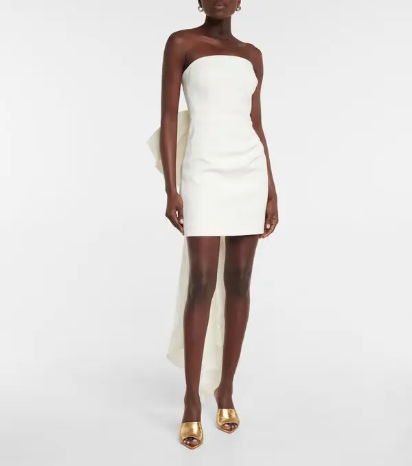 Rebecca Vallance Daphne Bow-detail Crêpe Minidress