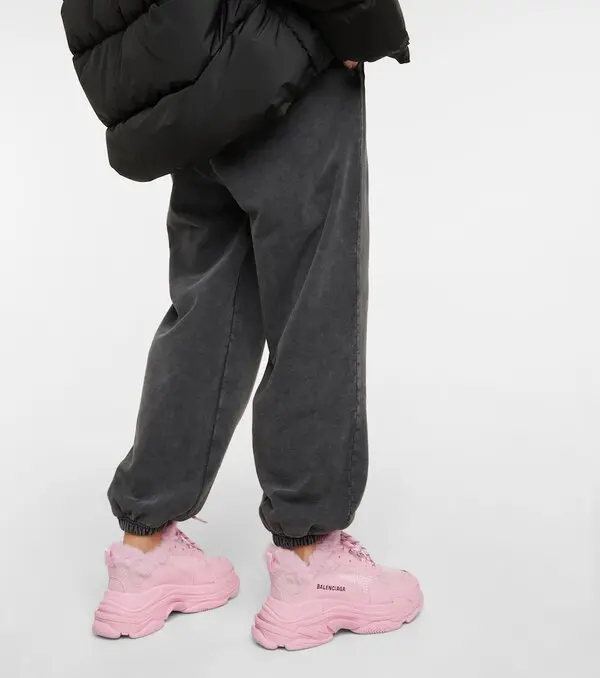 Balenciaga Triple S Faux Fur-lined Sneakers