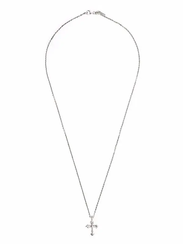 Emanuele Bicocchi Cross Pendant Necklace - Silver