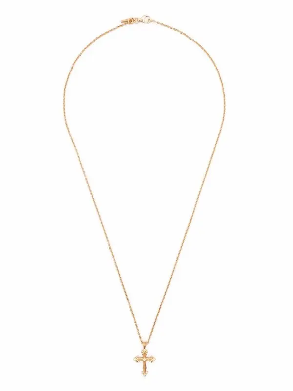 Emanuele Bicocchi Fleury Cross Pendant Necklace - Gold