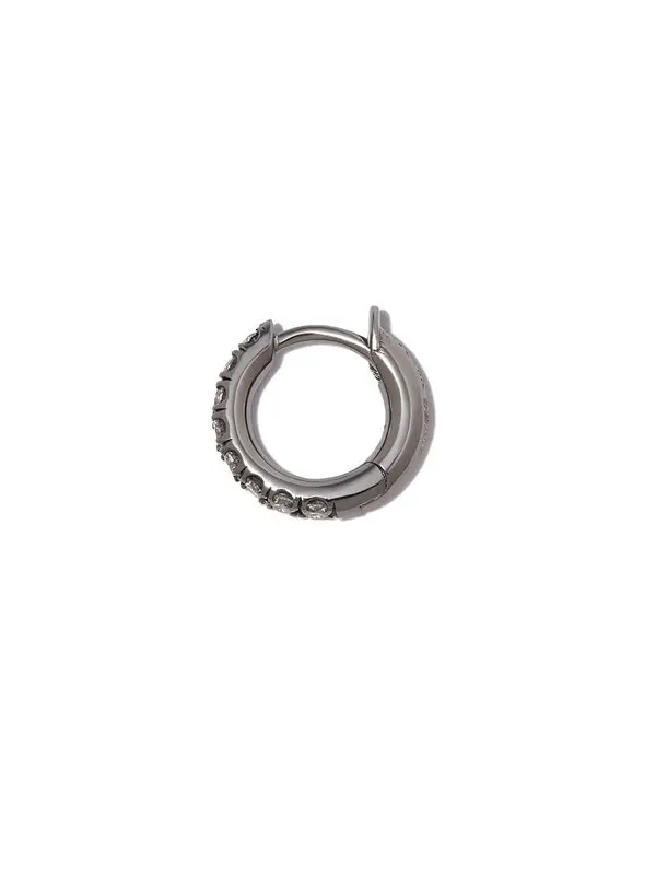 SPINELLI KILCOLLIN 18kt White Gold Mini Diamond Hoop Single Earring