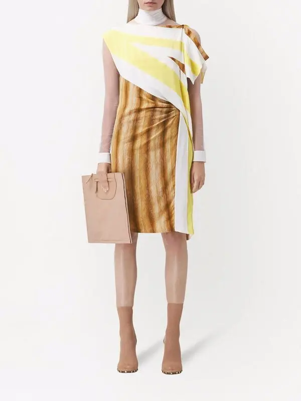 Burberry Graphic-print Asymmetric Dress