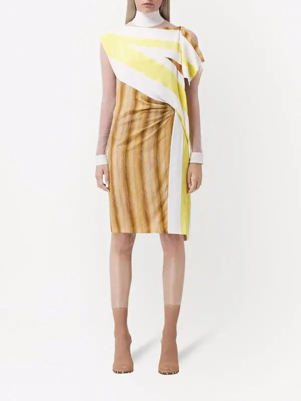 Burberry Graphic-print Asymmetric Dress
